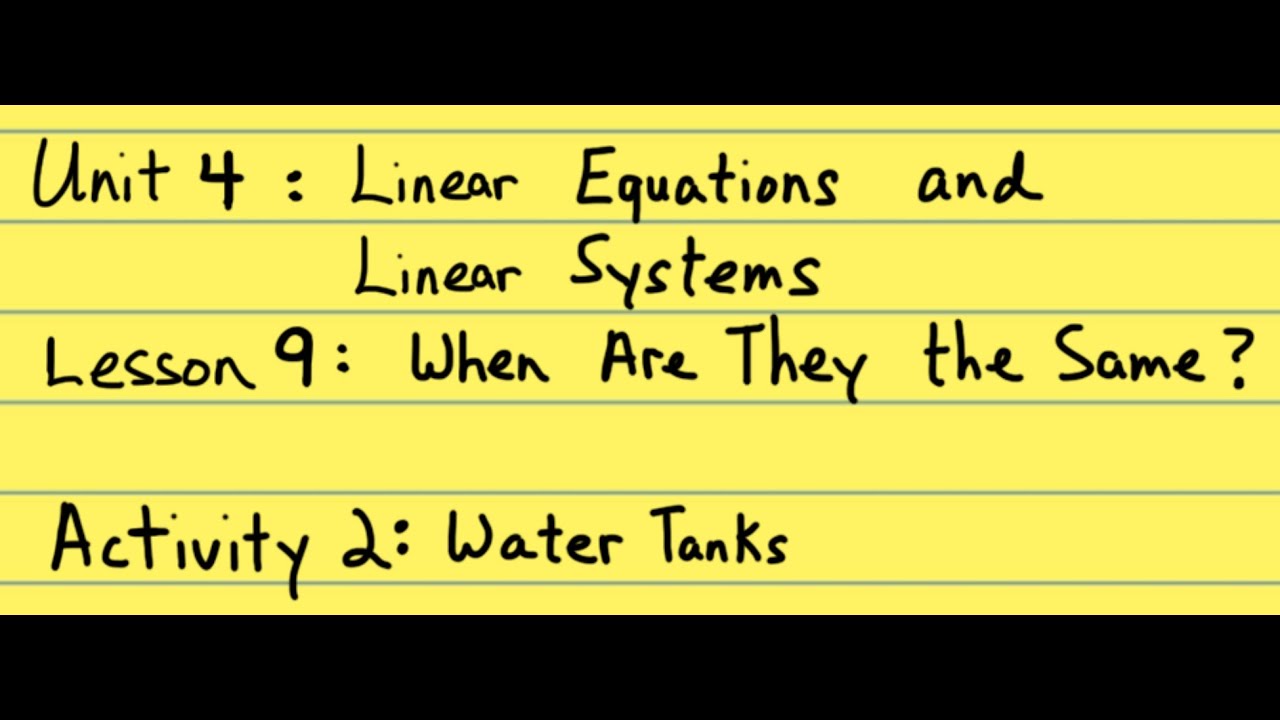 8th Grade Illustrative Mathematics: Gr. 8; U4; Lesson 9-2: Water Tanks ...
