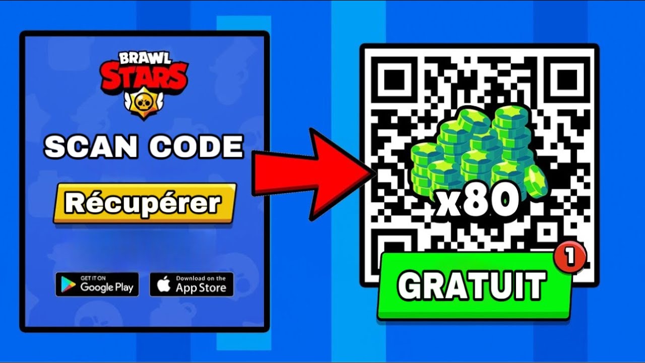 RÉCUPÈRE TES GEMMES SCAN CE CODE QR RAPIDEMENT sur BRAWL STARS - YouTube