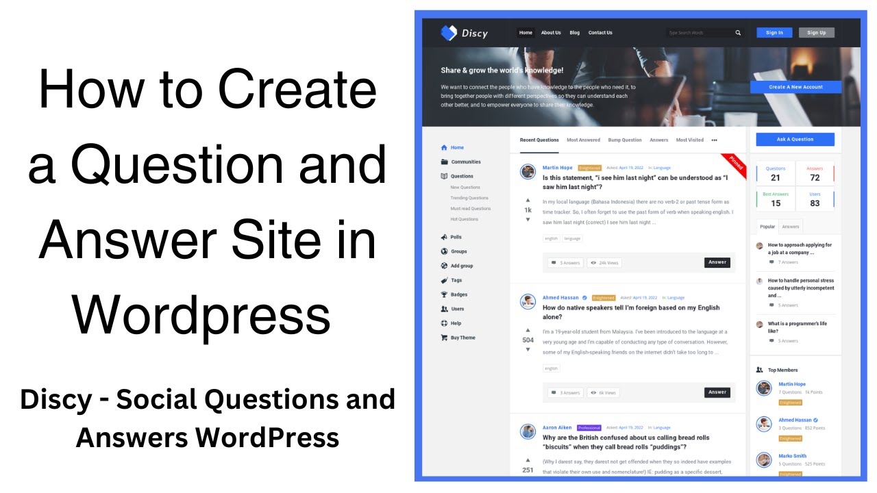How to Make a Questions and Answers Website like Quora With WordPress ...