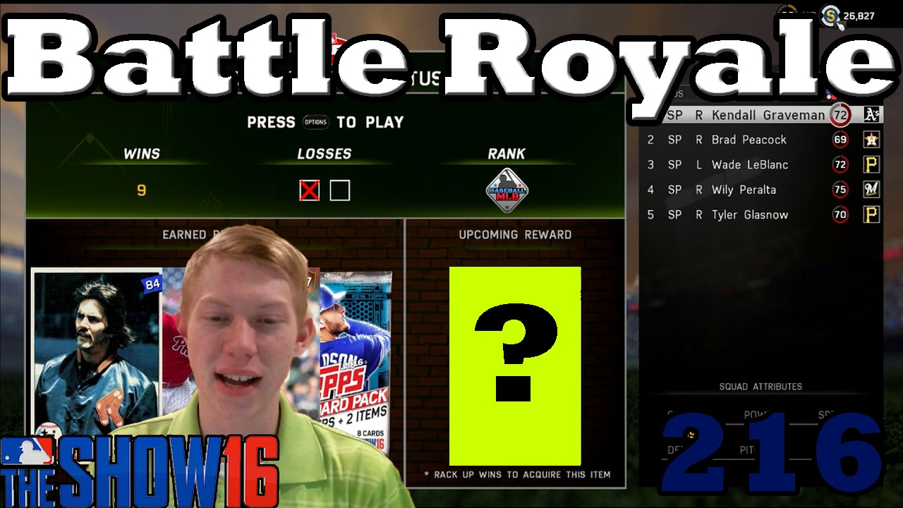 MLB 16 The Show Battle Royale - 9 GAME REWARD!! Episode 216 - YouTube