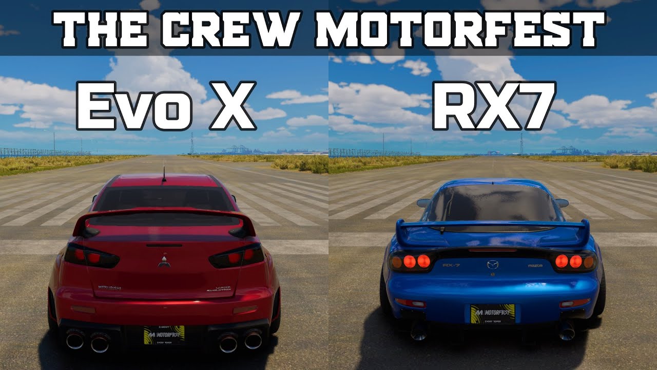 The Crew Motorfest - Mitsubishi Lancer Evolution X vs Mazda RX7 - Drag ...