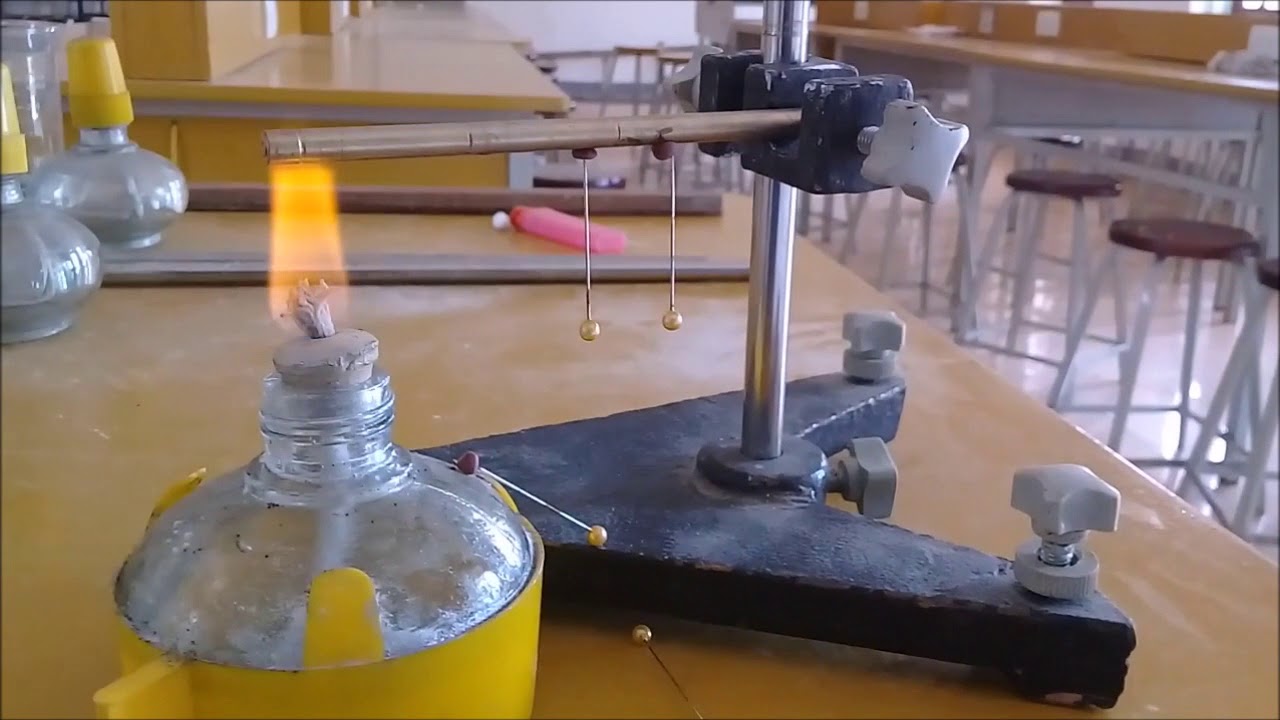 thí nghiệm về sự dẫn nhiệt - Experiment on thermal conductivity - YouTube
