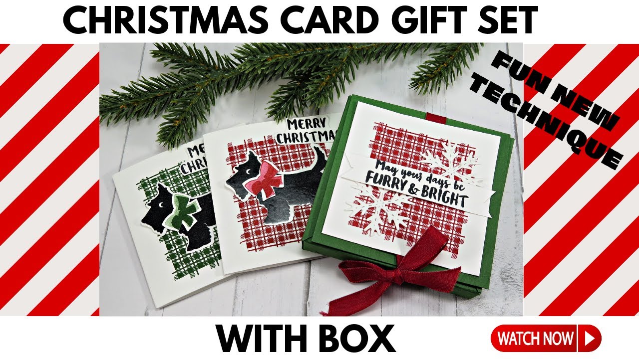 How to make this Adorable Christmas Card Gift Set with Box (perfect for ...