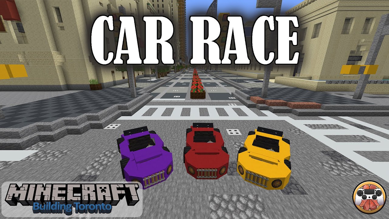 Minecraft Car Races! - Building Toronto Stream Highlights - YouTube