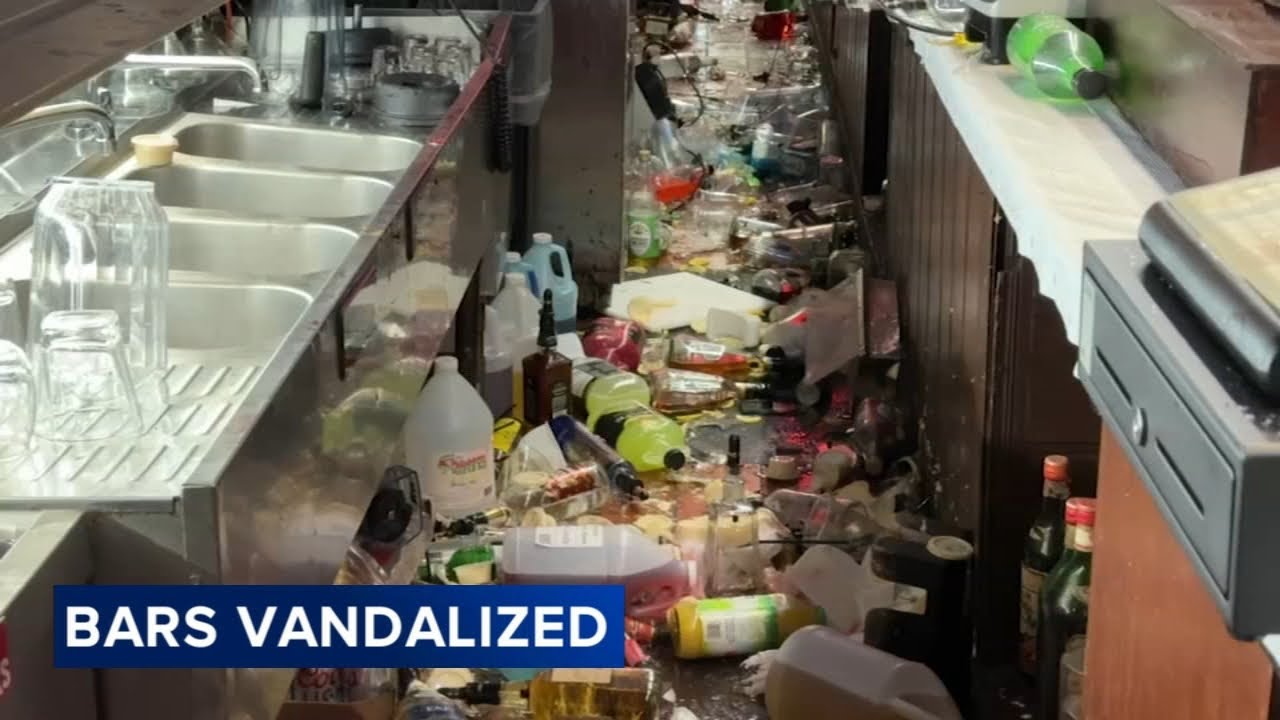 'It's wrecked': Video shows suspect ransacking bar - YouTube