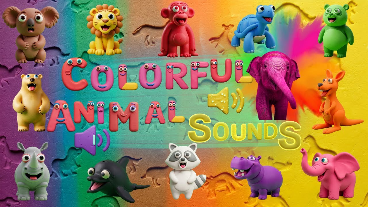Colorful Animal Sounds 7! 🎨🐾 | Fun Zoo Animals & Colors Song | Munch ...