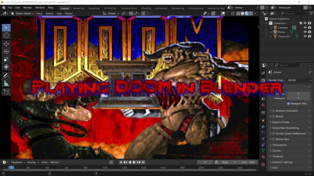 Playing DOOM in Blender - YouTube