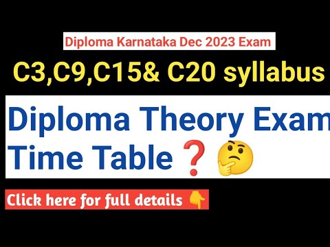 Diploma Theory Exam Time Table#Diploma Exam update#Diploma Exam Dec ...