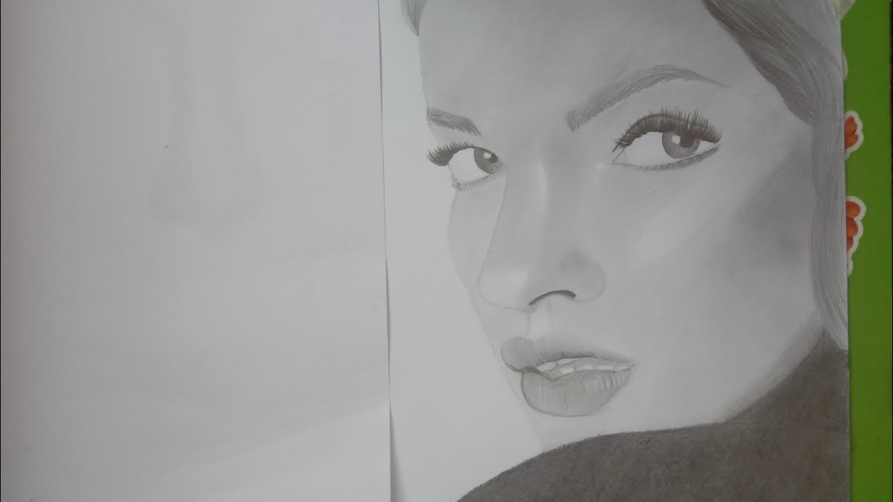 how to draw a girl face (looking back) - YouTube