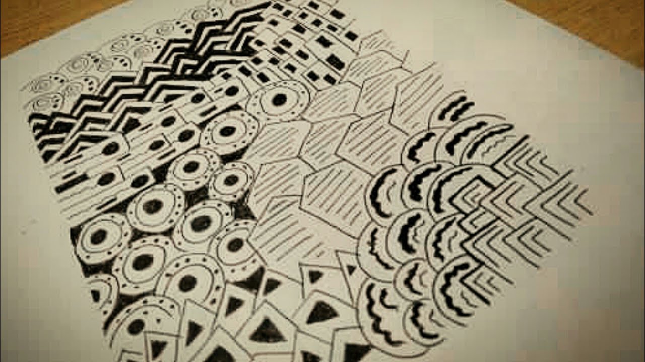 How to doodle geometrically using only simple shapes😳| Easy and simple ...