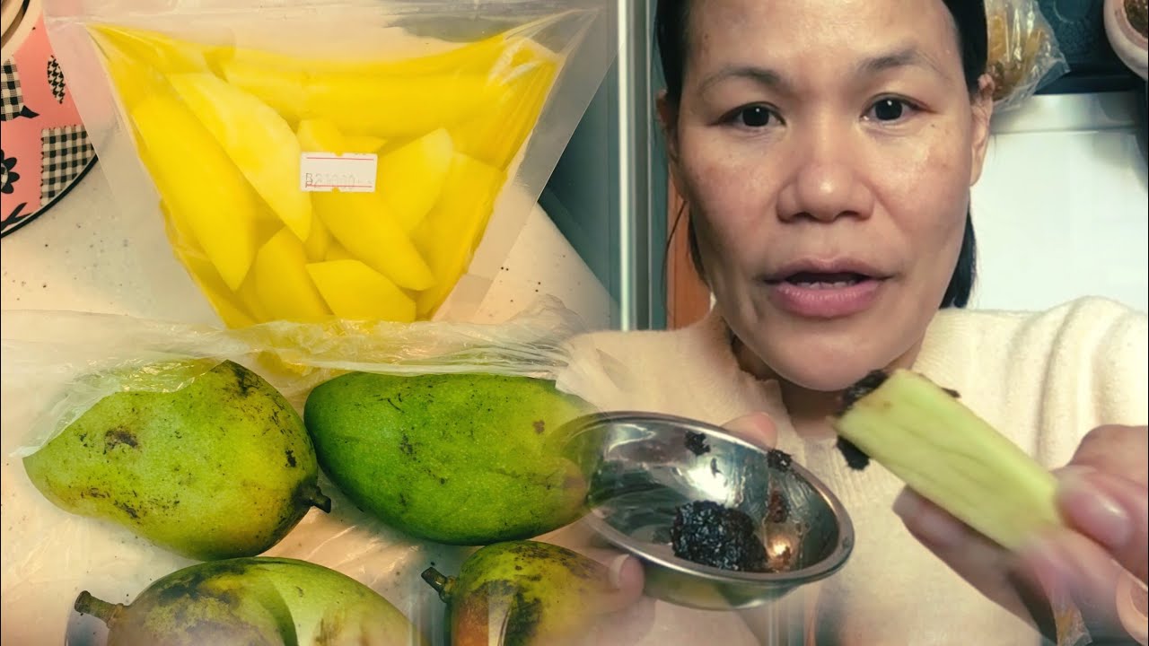 Indonesian green mango mukbang Asmr! First time to try it! - YouTube