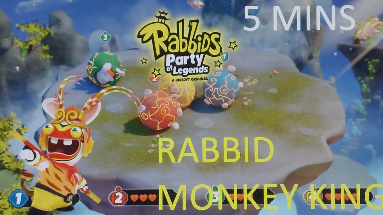 Rabbids: Party of Legends - 5 minute Solo Minigames with Rabbid Monkey ...