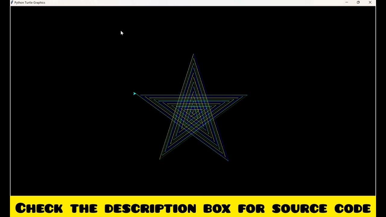 Unique stars in Python Turtle Project - YouTube