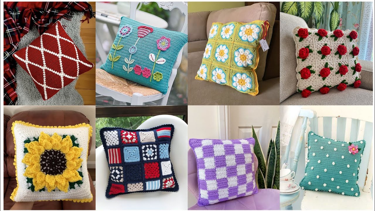 Beautiful//Handmade Cushion//Covers Latest Unique//Flower Designs ...
