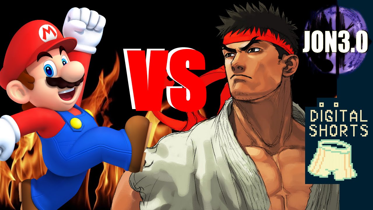 DIGITAL SHORT Mario VS Ryu - YouTube