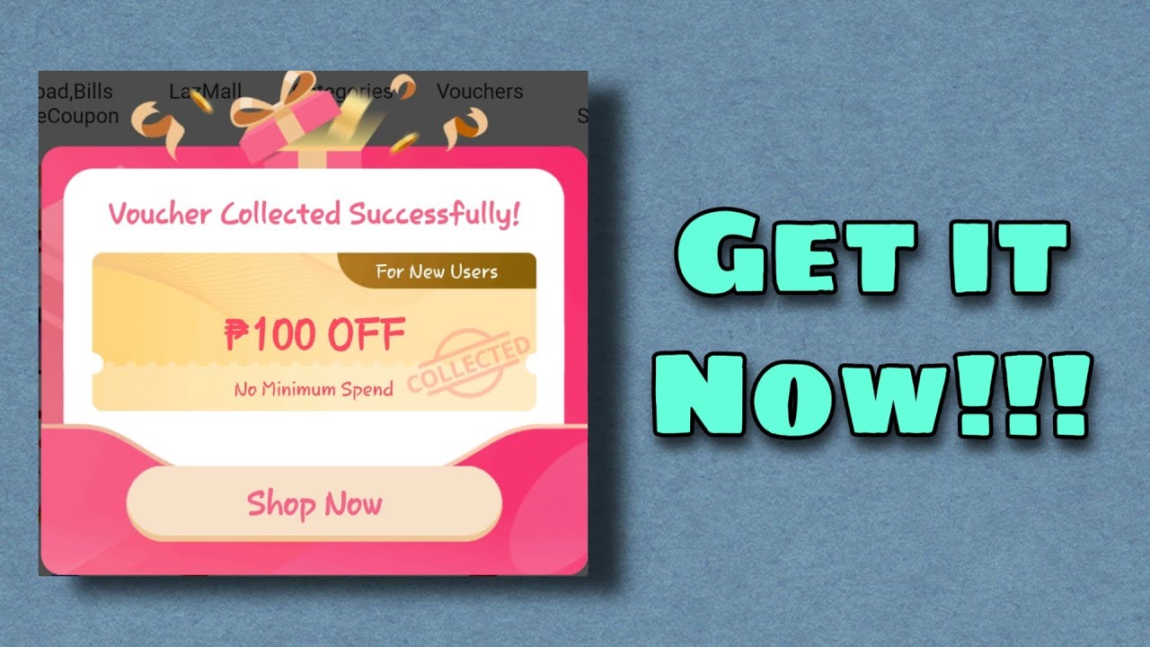 HOW TO HAVE 100 PESOS VOUCHER IN LAZADA - YouTube