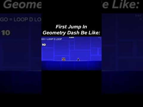 First Jump In Geometry Dash Really Be Like This Sometimes... - YouTube