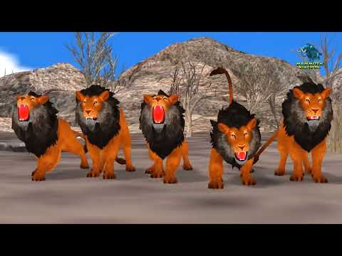 Zombie Black Mammoth Vs Zombie Lion Attack: Baby Woolly Mammoth Saved by Tiger Bull