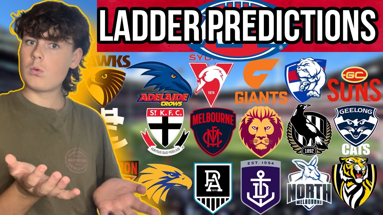 THE BEST 2023 AFL LADDER/SEASON PREDICTIONS! - YouTube