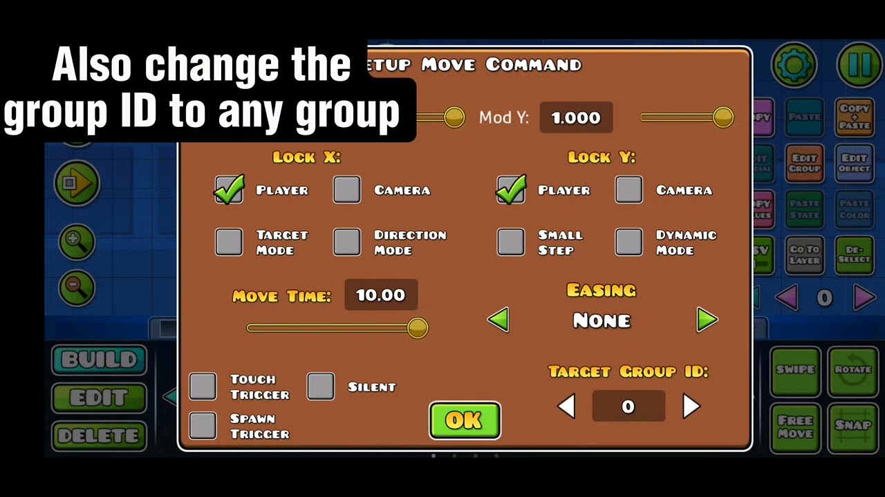 How to make an object follow the player in geometry dash 2.2 - YouTube