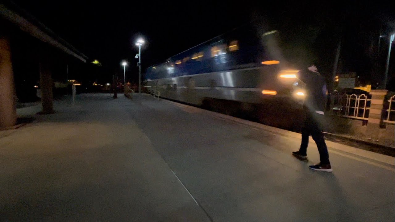 Amtrak 1579 SCREAMING through Carlsbad Village!!! - YouTube