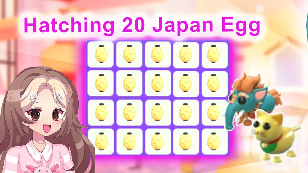 Hatching 20 Japan Egg in Roblox Adopt Me - YouTube