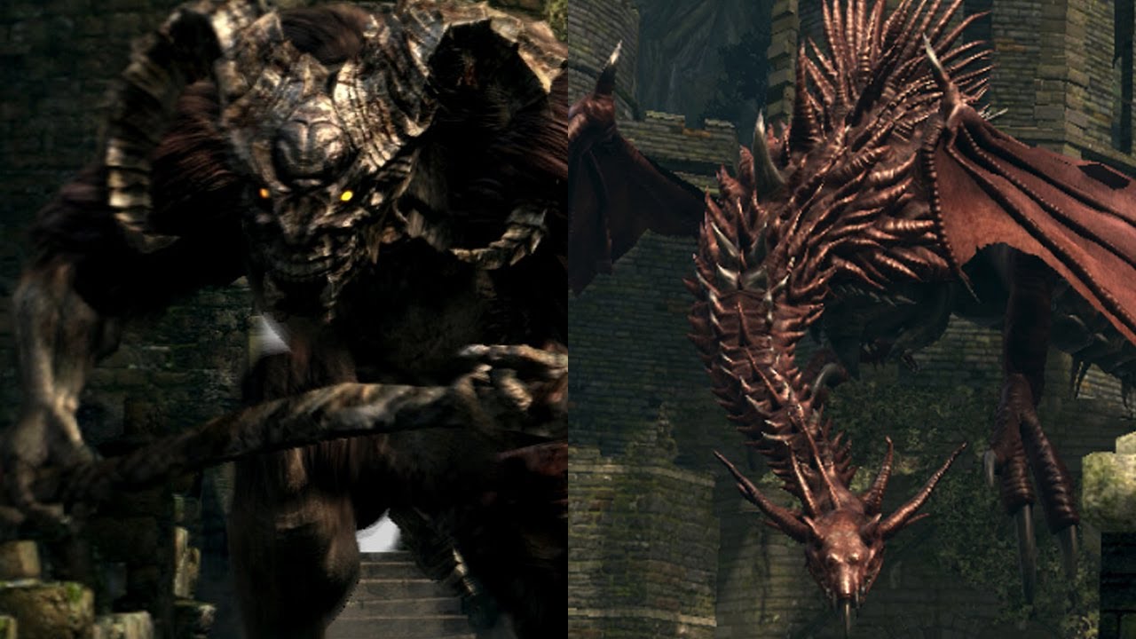 How to beat the Taurus Demon and Pass the Bridge Dragon in Dark Souls ...