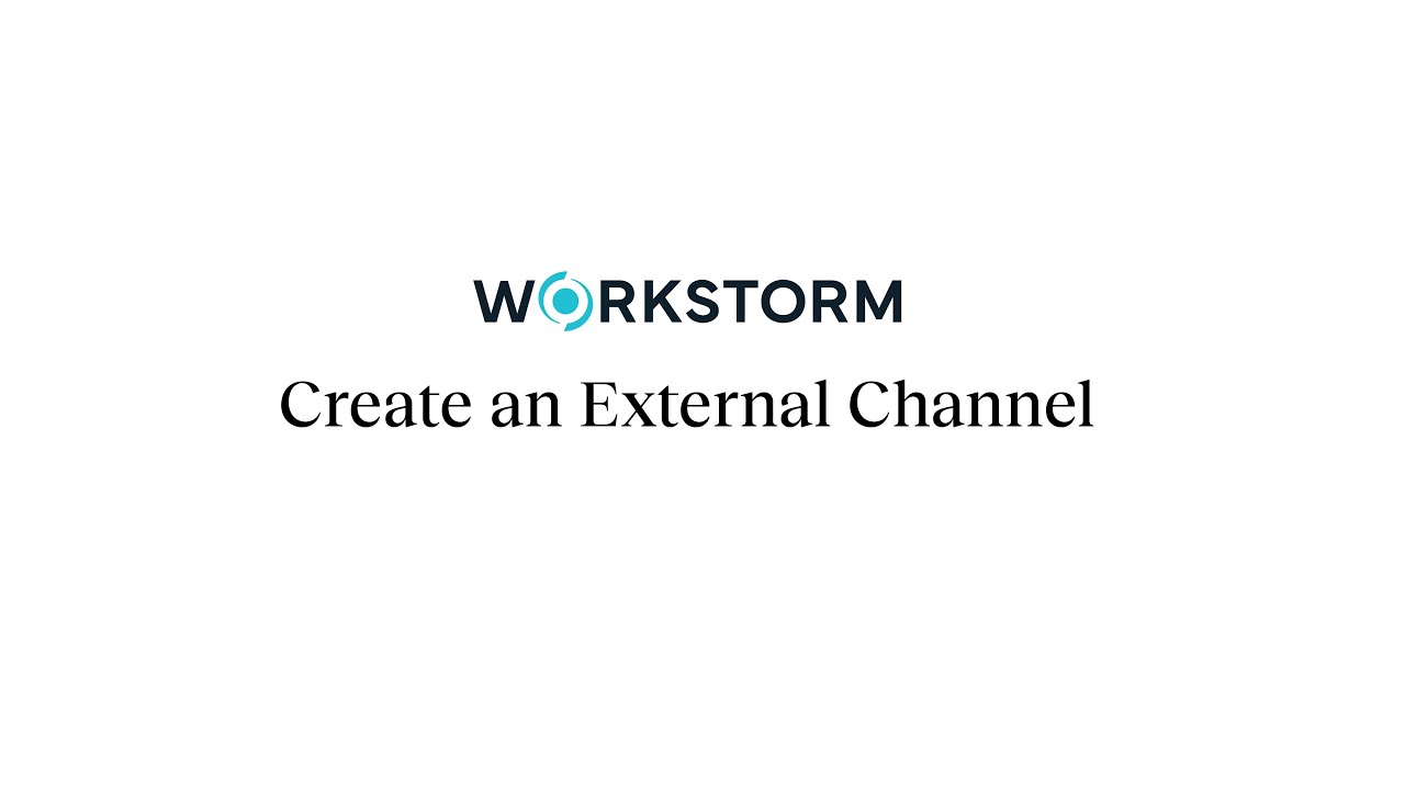 How to Create an External Channel - YouTube