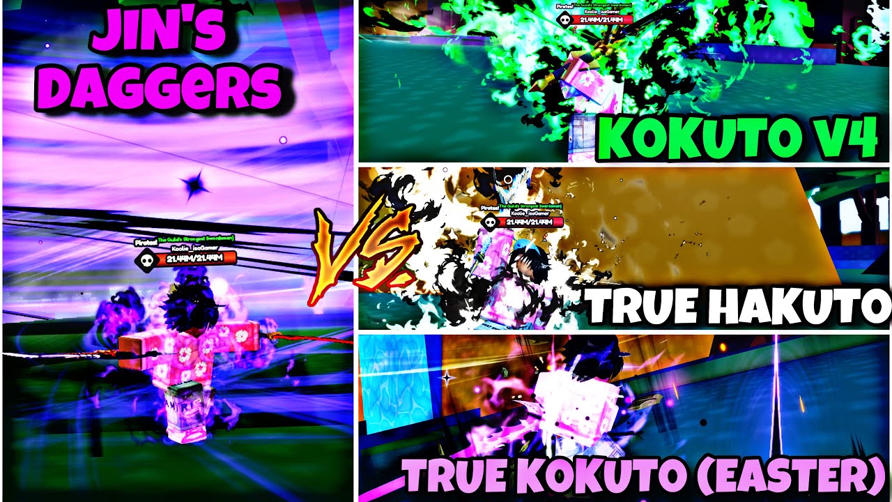 Jin’s Daggers vs Top 3 Swords in One Fruit Simulator! | Damage Test ...