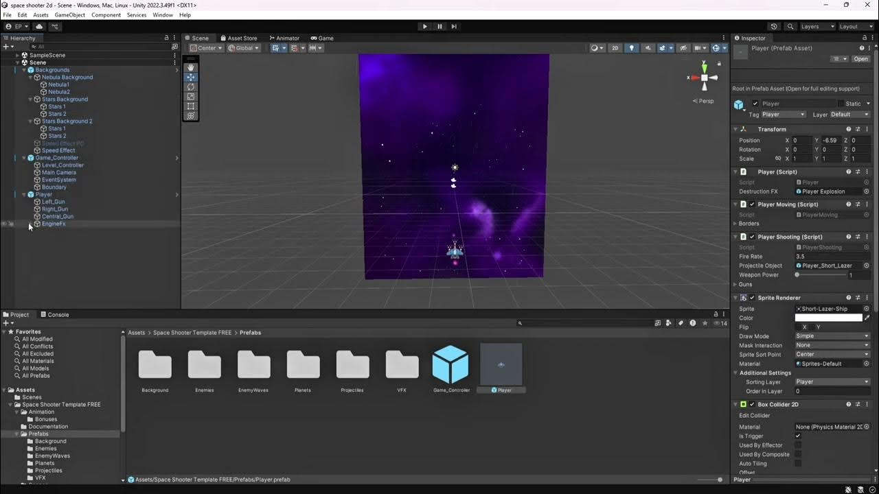 2D Space Shooter Unity - YouTube
