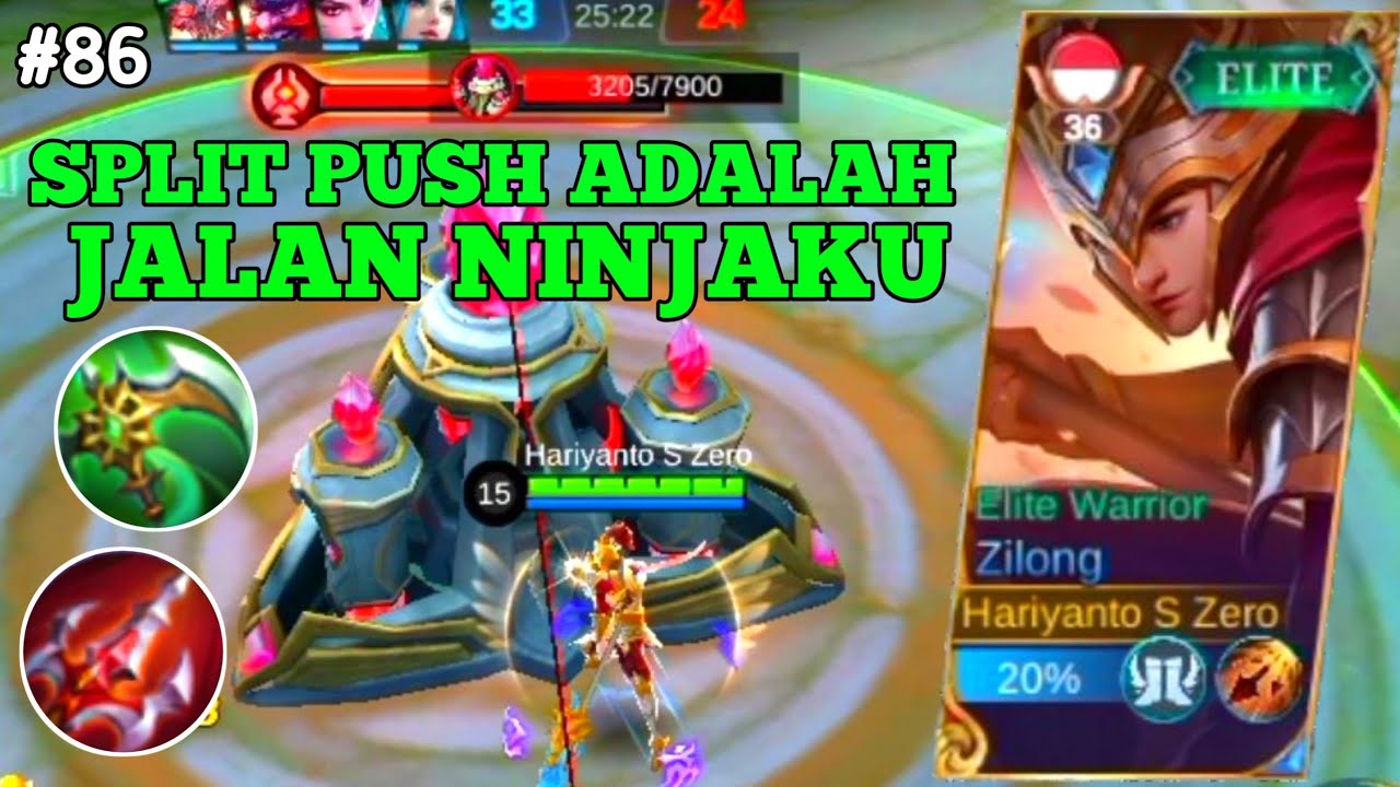 Zilong Split Push - Emblem Zilong Tersakit 2023 & Item Zilong Tersakit ...