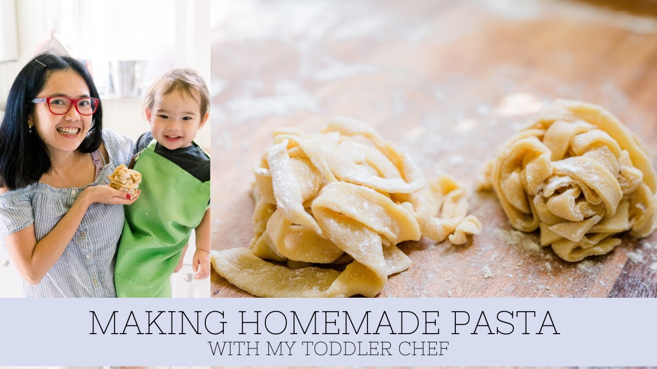 Cooking with a Toddler: Making Homemade Pasta - YouTube