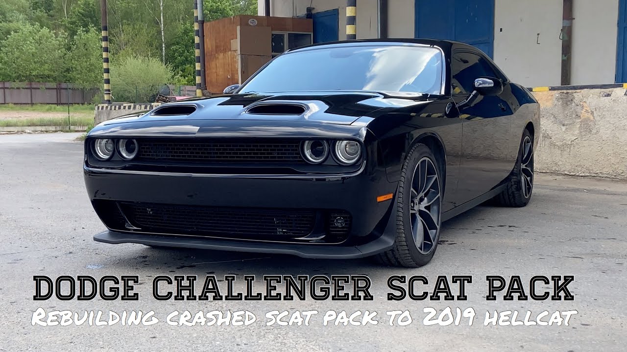 Rebuild Wracked Dodge Challenger Scat Pack to 2019 Hellcat - Rngd - YouTube