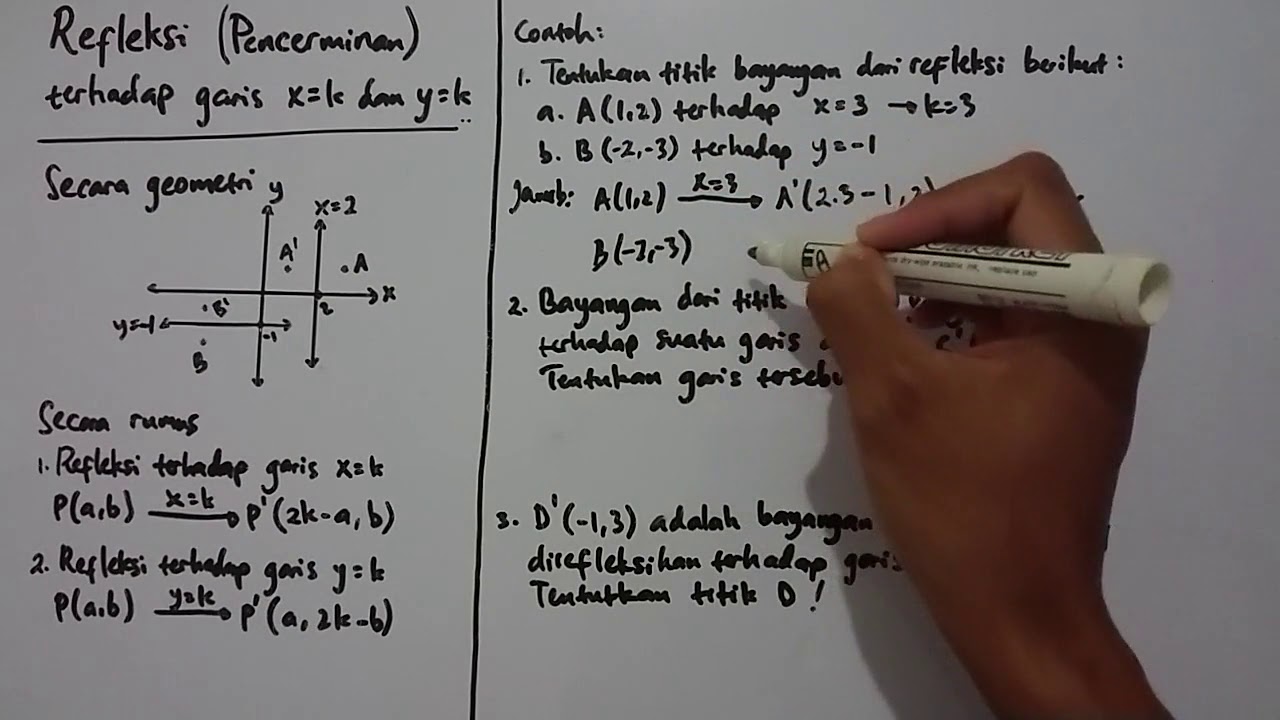 Refleksi (Pencerminan) terhadap Garis x=k & y=k [Transformasi Geometri ...