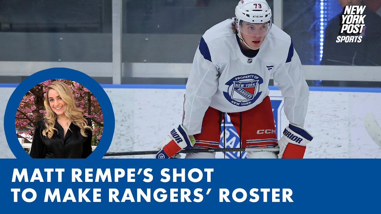 Matt Rempe impressive early at Rangers' training camp - YouTube