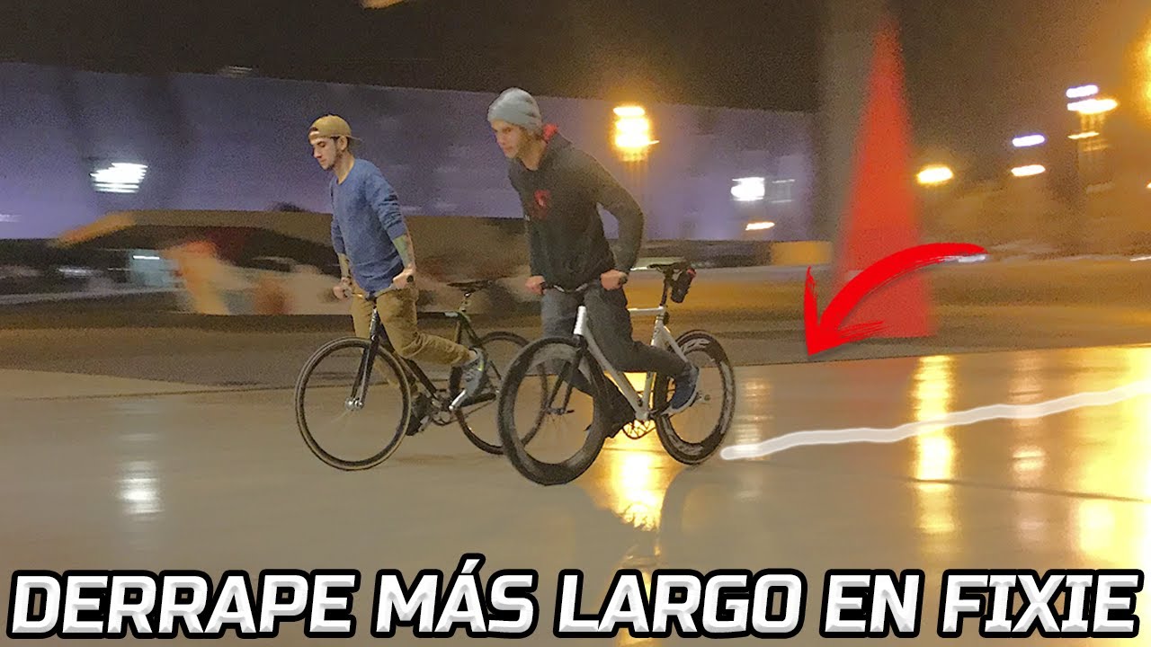 COMPETIMOS POR HACER EL DERRAPE MÁS LARGO POSIBLE EN FIXIE! - YouTube