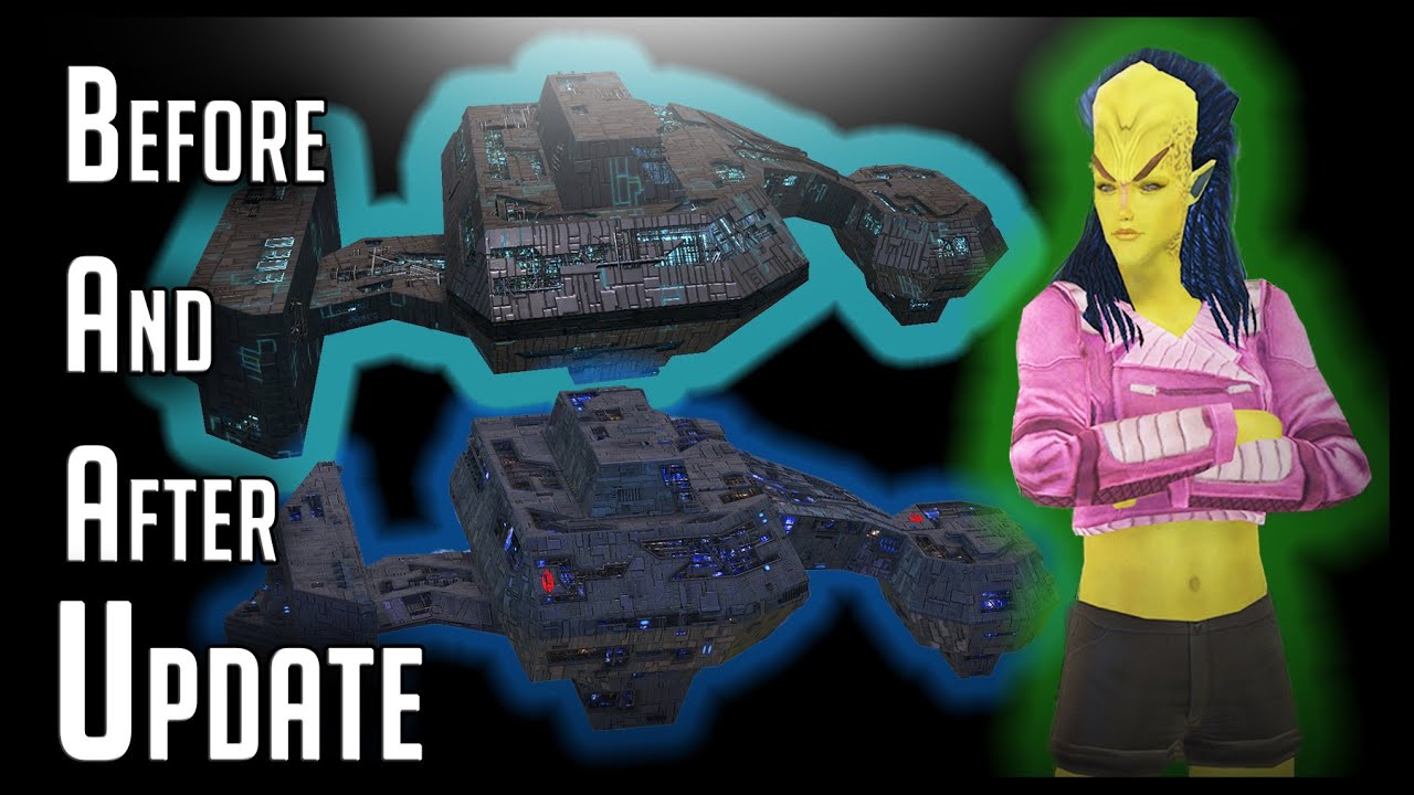 Before and after update, Borg Command Juggernaut – Star Trek Online ...