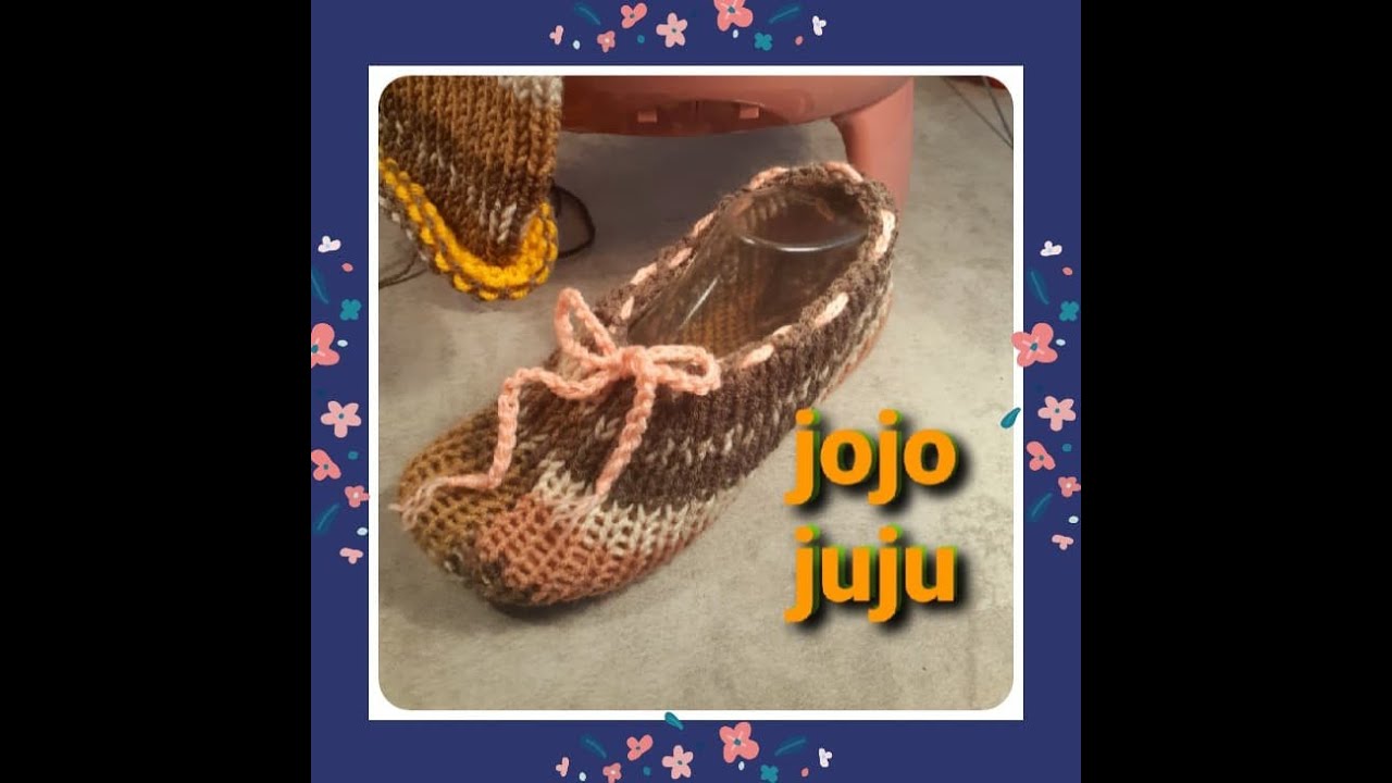 Sentro 40 needles knittting machine Pattern for woman easy slippers ...