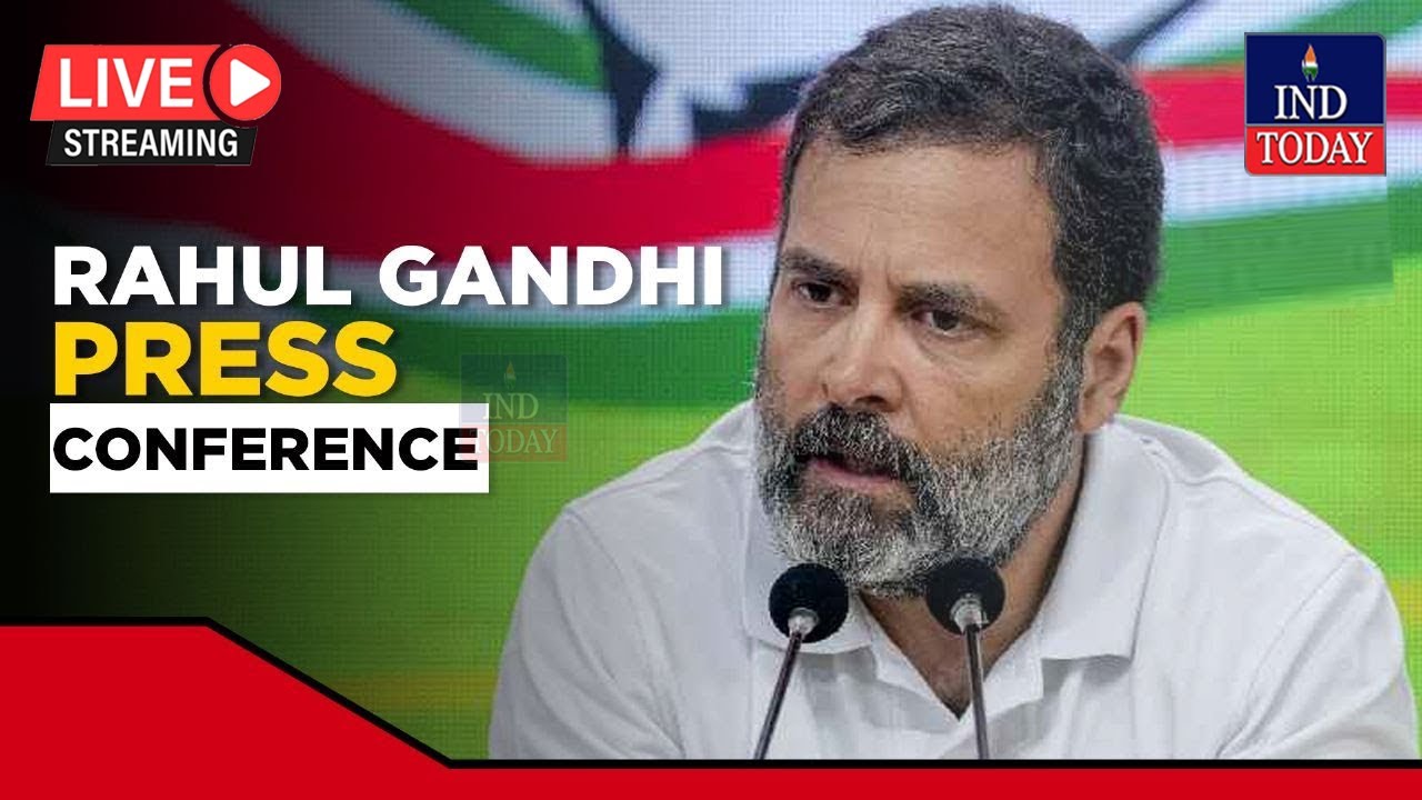 🔴 LIVE: Rahul Gandhi Addresses Press Conference After Poll Schedule Announcement | IND Today ...
