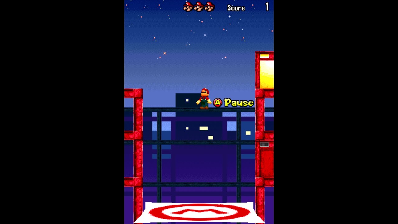 New Super Mario Bros (DS) Mini Games - Trampoline Time - YouTube