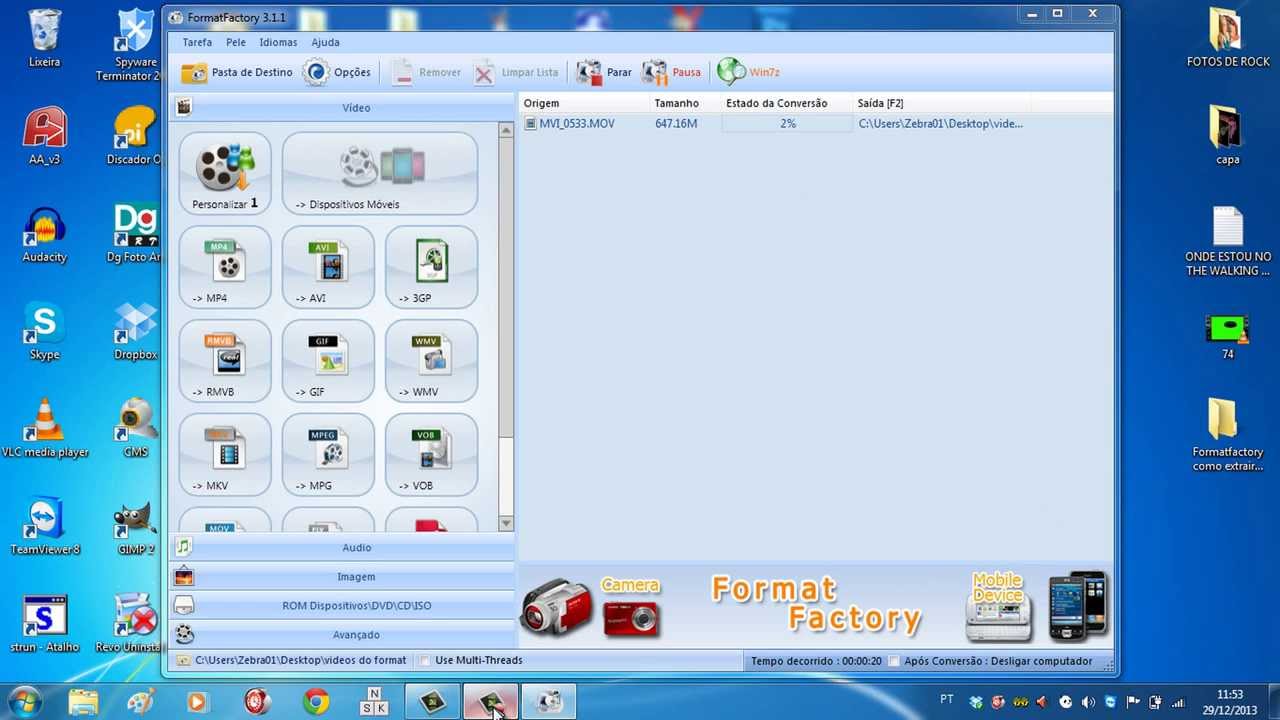 Como retirar o áudio de um vídeo (( com programa Format Factory )) Novo ...