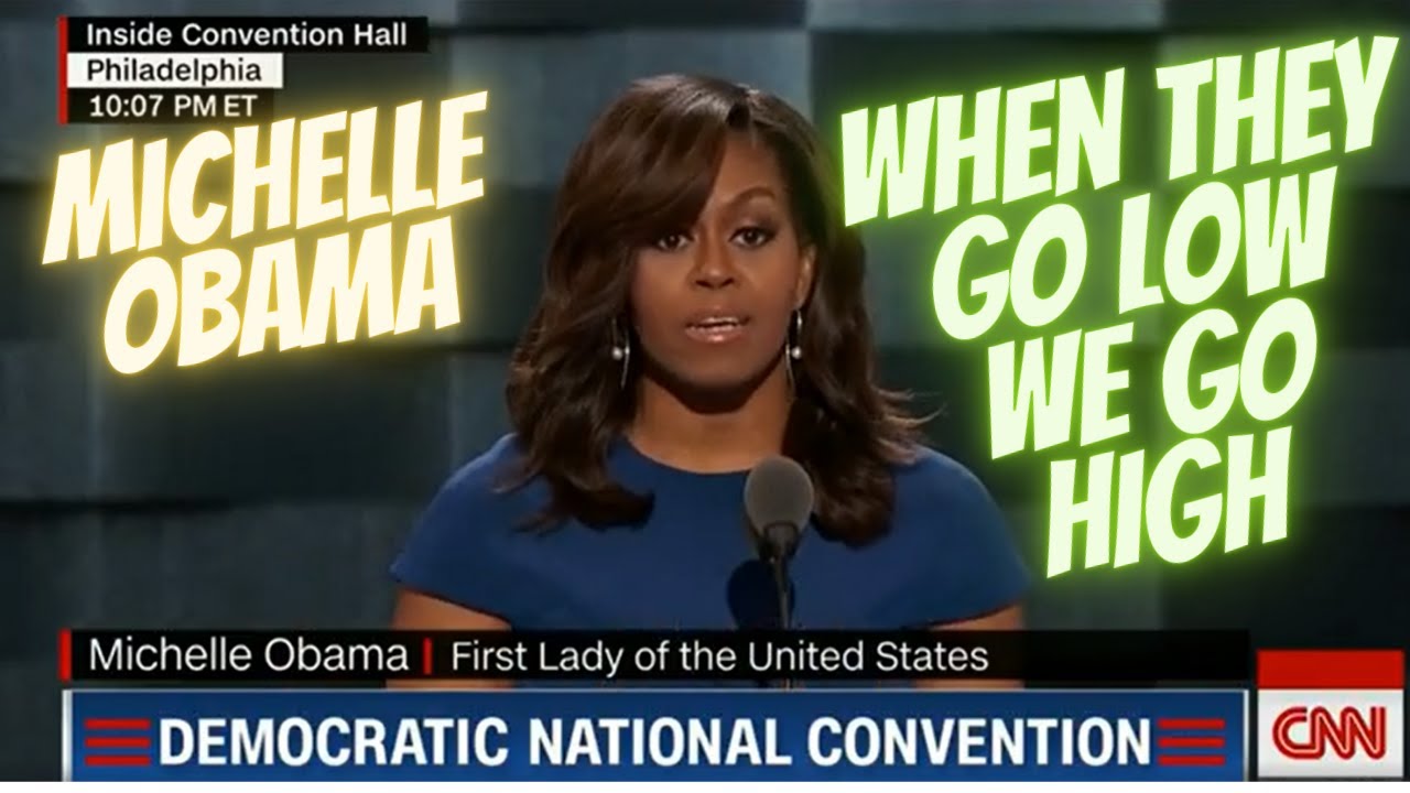 Michelle Obama- WHEN THEY GO LOW WE GO HIGH- Super Inspiring Speech ...