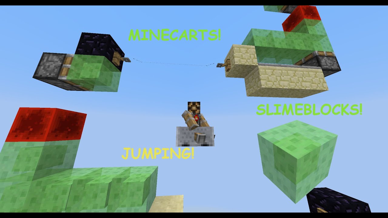 Slimeblock Minecart Elevator In Minecraft Youtube 2832