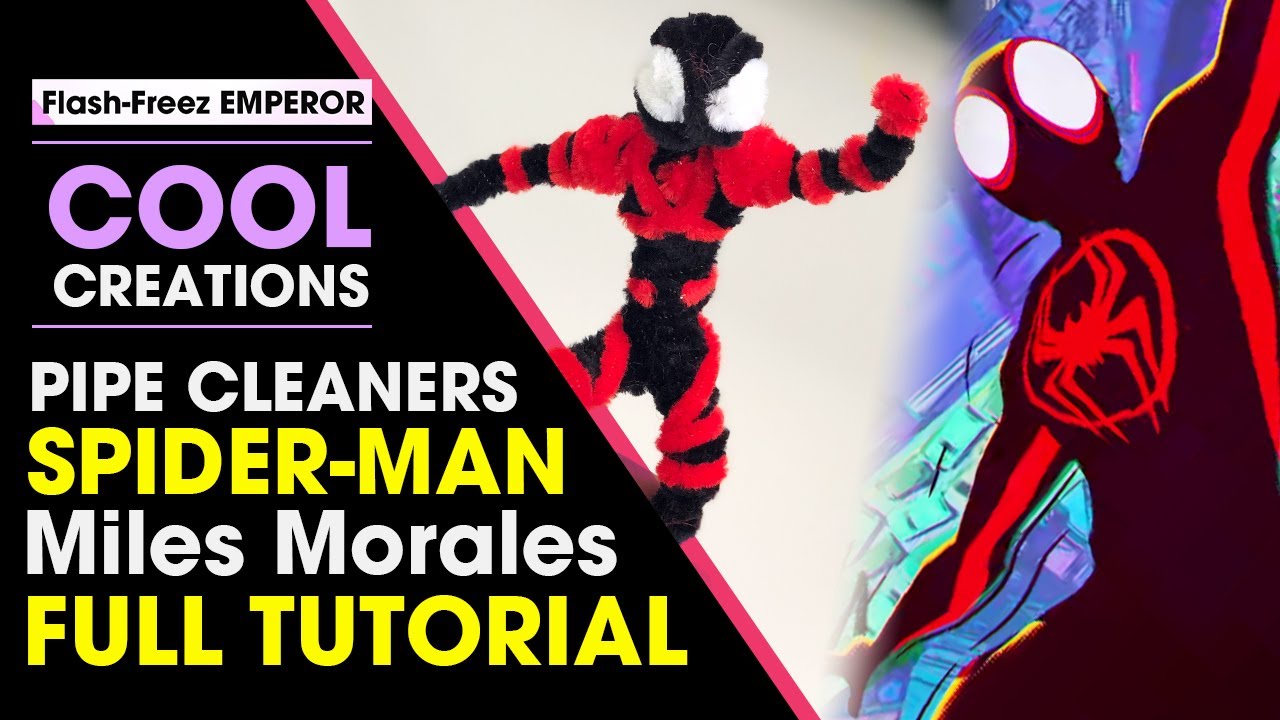 Spider-Man Pipe Cleaners ~ How to Make Spider-Man Miles Morales ...
