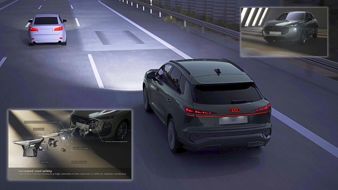 new Audi Q3 2026 - Digital Matrix LED headlights and Digital OLED - YouTube