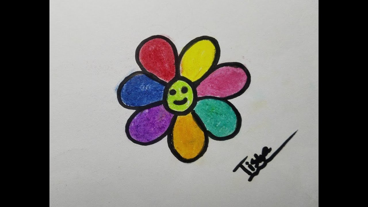 How to Draw & Paint Rainbow Flower |@TishaArtGallery - YouTube