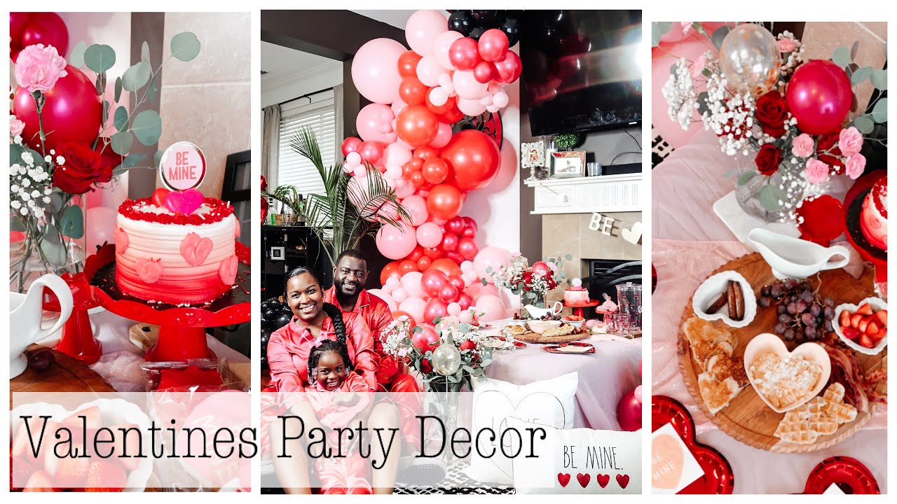 How To | At Home Valentines Party Set Up | Balloon Garland - YouTube