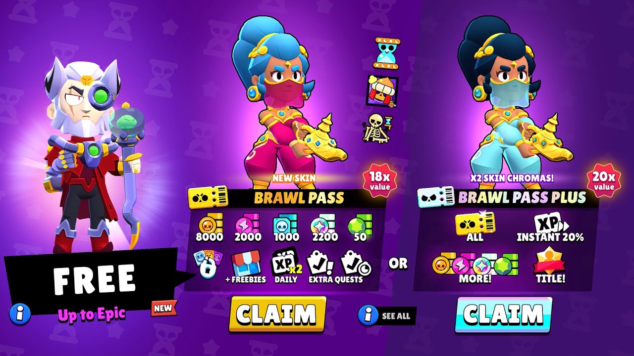 Brawl Pass Plus Season 24 Skins Collected | Dancer Shelly - YouTube