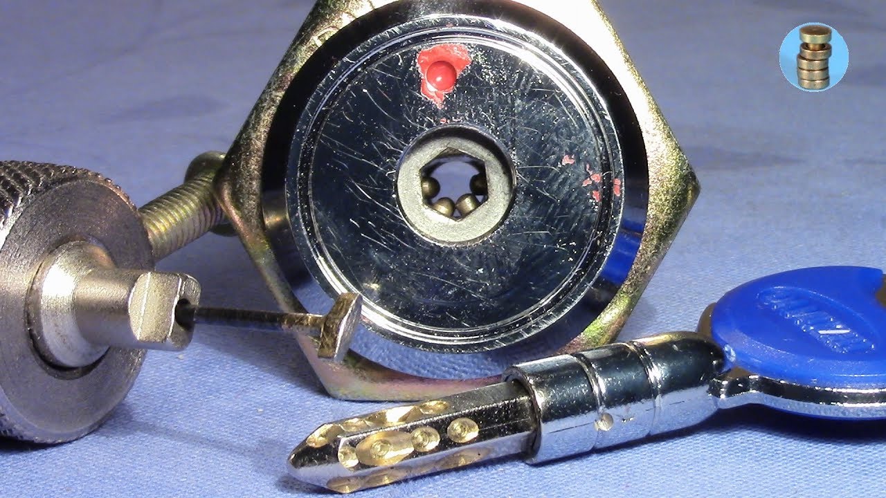 (picking 591) Hexagonal keyway lock picked with unusual tensioning tool ...