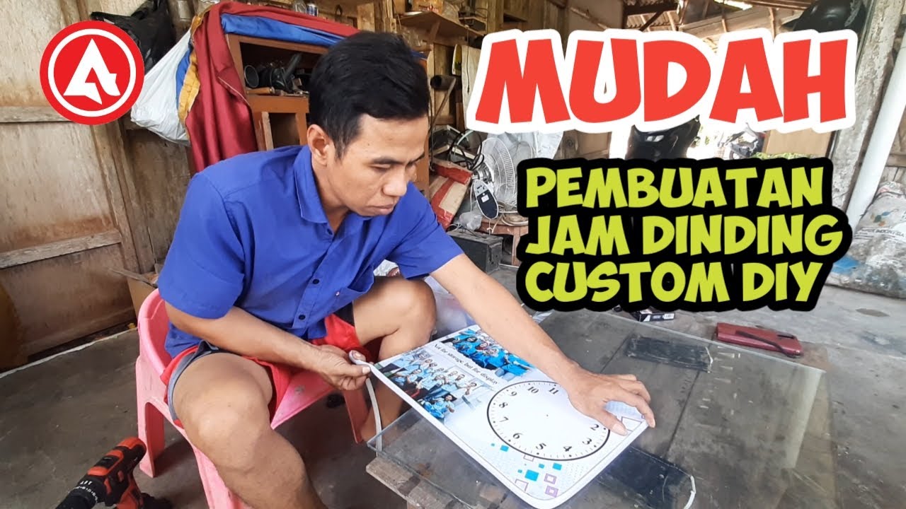 CARA BUAT JAM DINDING CUSTOM DIY - YouTube